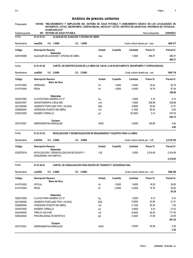 08.06.07. Acu Agua | PDF | Hormigón | Ingeniería de Edificación
