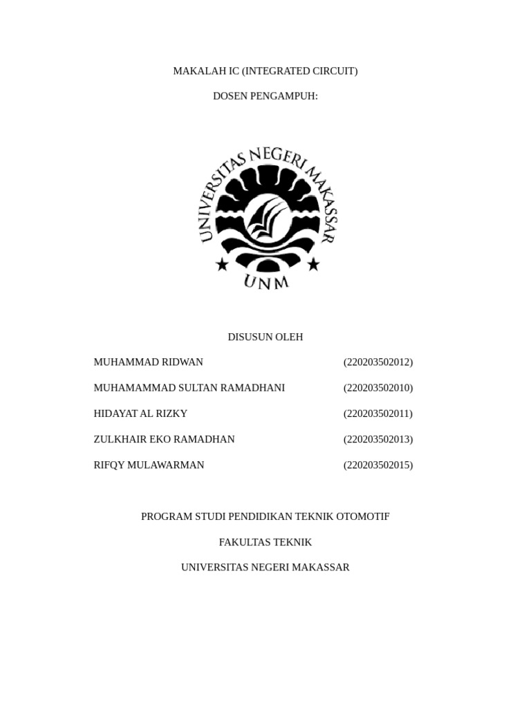 Pengertian dan Fungsi Integrated Circuit | PDF
