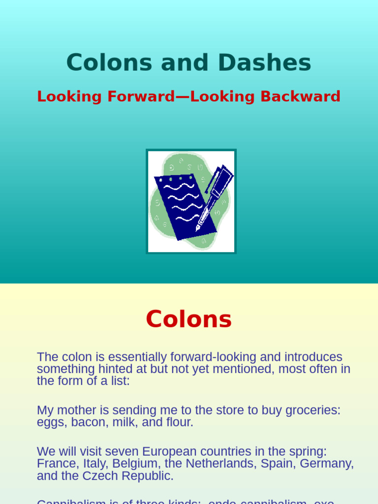 Colons and Dashes | PDF