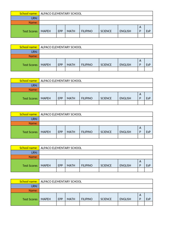 Al Paco Elementary School Test Scores | PDF
