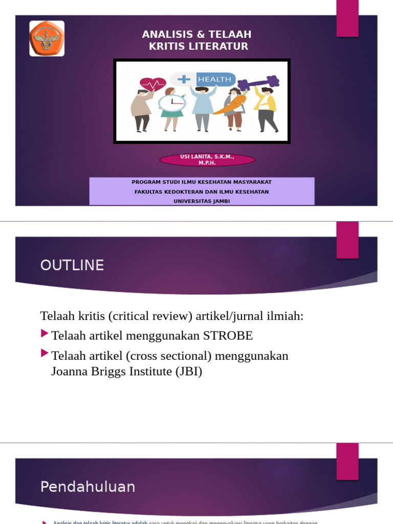 ANALISIS & TELAAH KRITIS LITERATUR | PDF