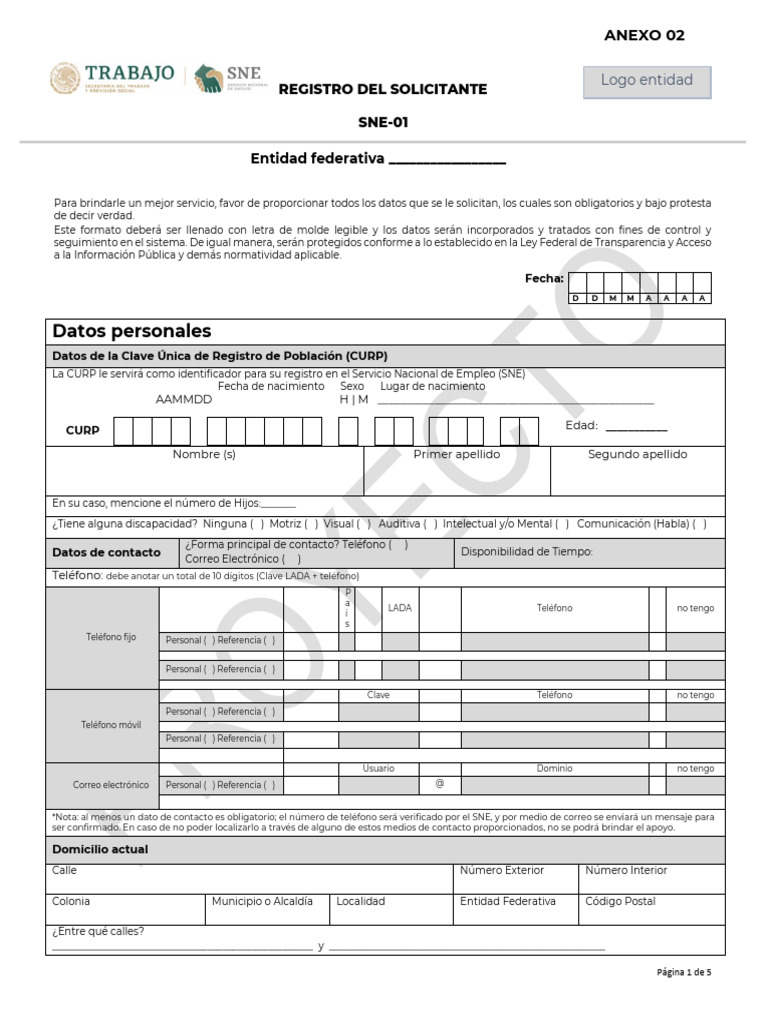 Registro Del Solicitante 1 | PDF