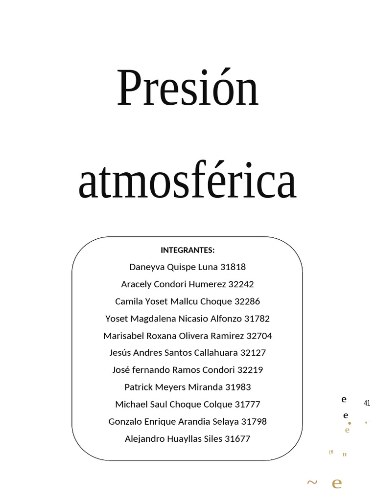 Presión Atmosférica: Definición y Efectos | PDF | Presión atmosférica ...