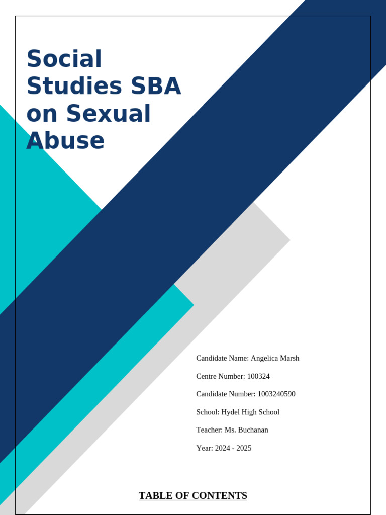 Social Studies Sba Sample | PDF | Sexual Harassment | Violence