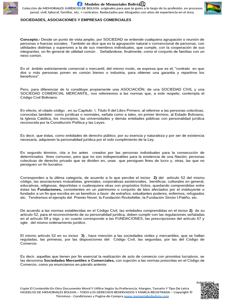Sociedades, Asociaciones y Empresas Comerciales | PDF | Sociedad de responsabilidad limitada ...