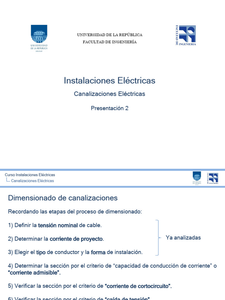 IIEE - Tema 5 - Canalizaciones Eléctricas - Presentación 2_rev0 | PDF | Cableado eléctrico ...