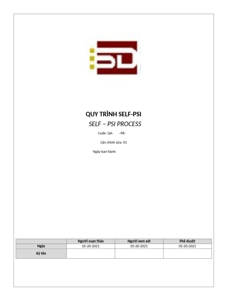 QA-QC-PR-05_SELF-PSI PROCESS Revised 03182025 | PDF