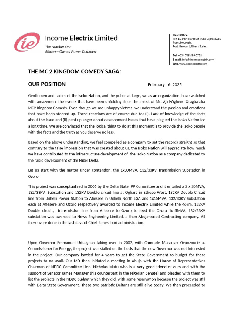 MC 2 Kingdom Saga Our Position | PDF