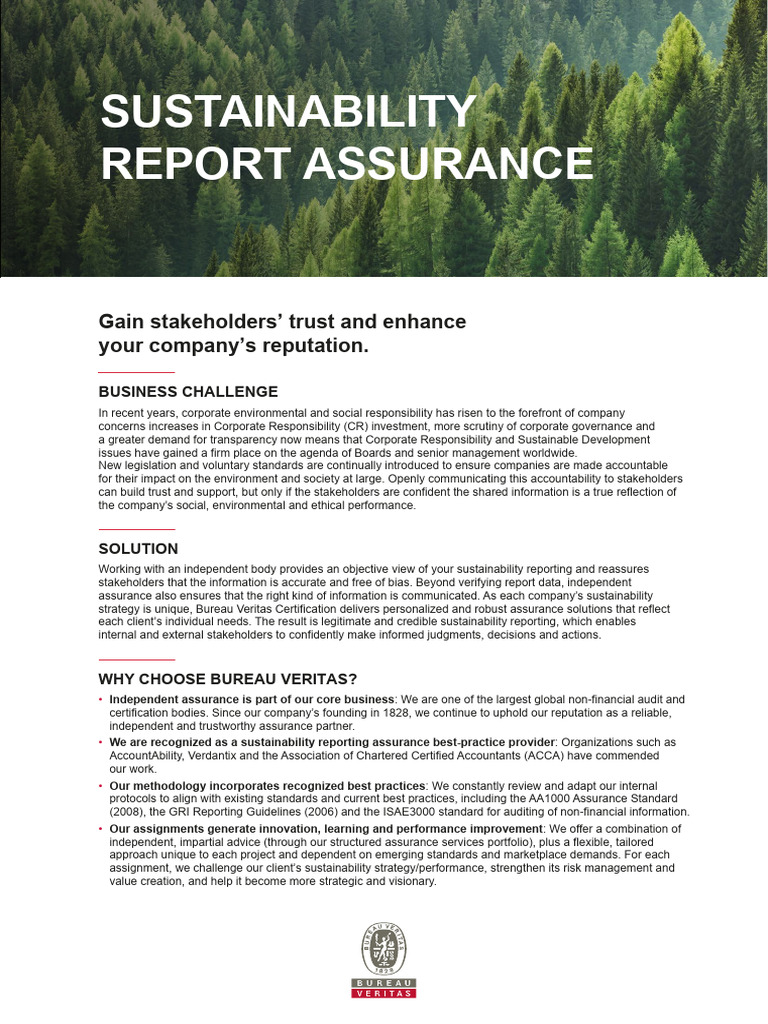 Sustainability Report Assurance - V2 | PDF | Sustainability | Corporate ...