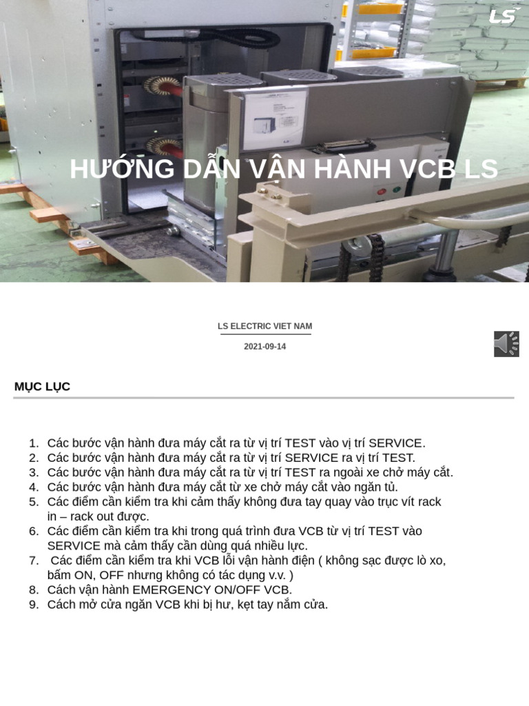 (Ls Electric) VCB Service (Eng) User Manual | PDF