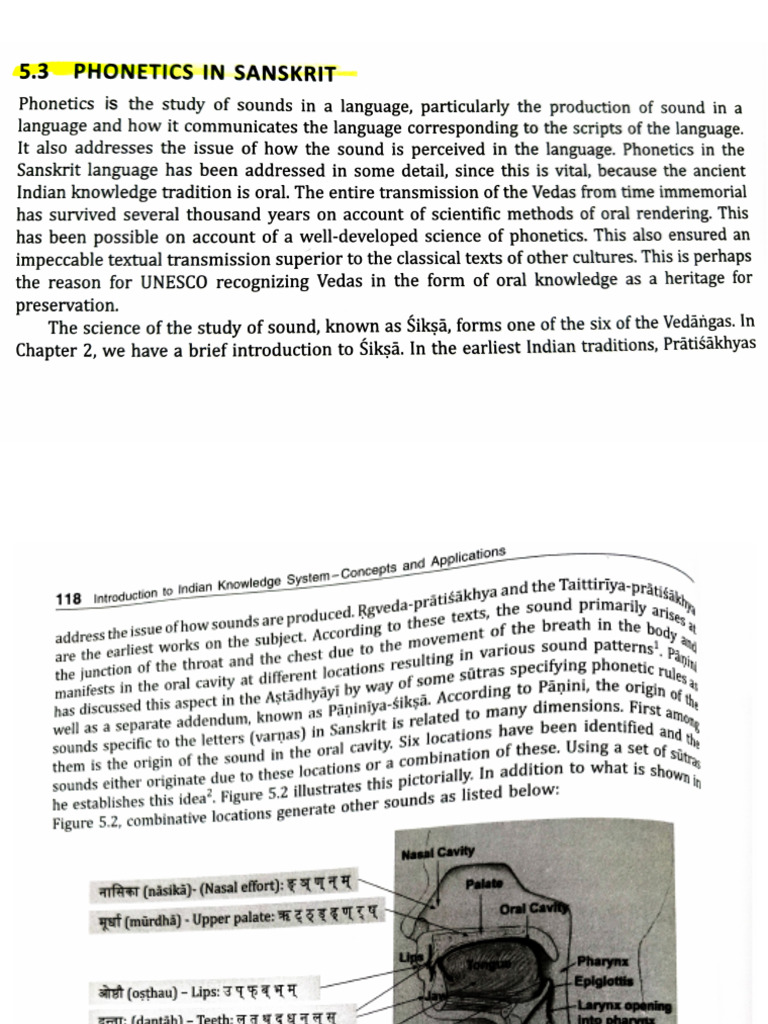 Unit 1 Phonetics of Sanskrit | PDF