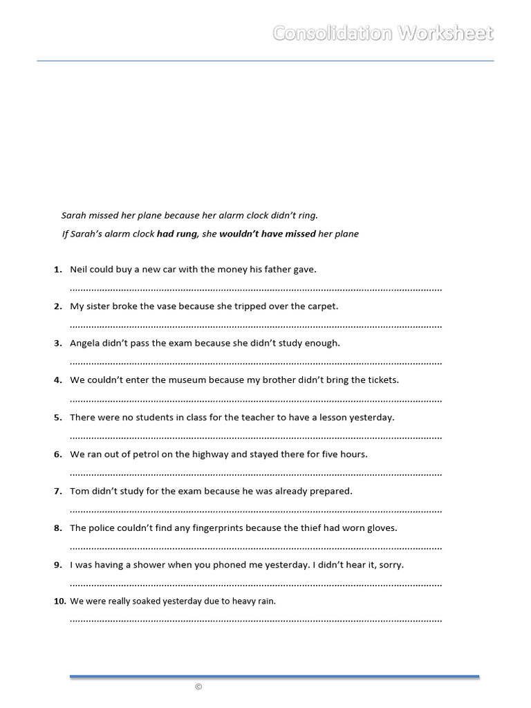 Third Conditional Exercises for Students | PDF