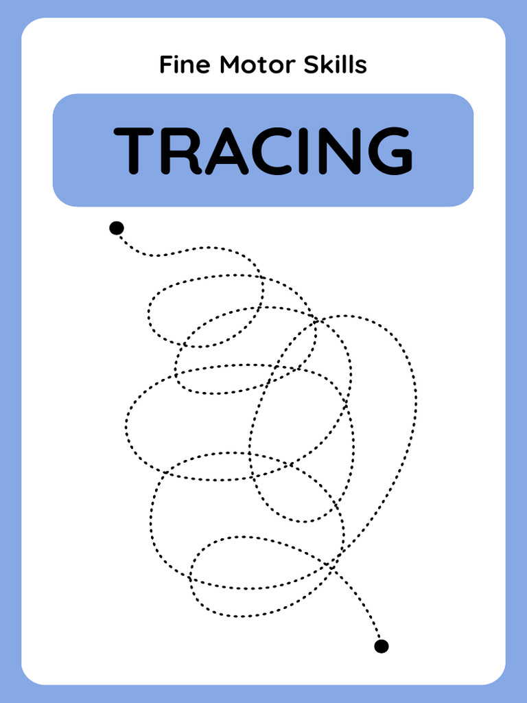 Fine Motor Skills Tracing Worksheets in Colorful Lined Style | PDF