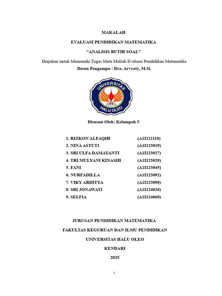 Makalah Kelompok 5 Evaluasi Pendidikan | PDF