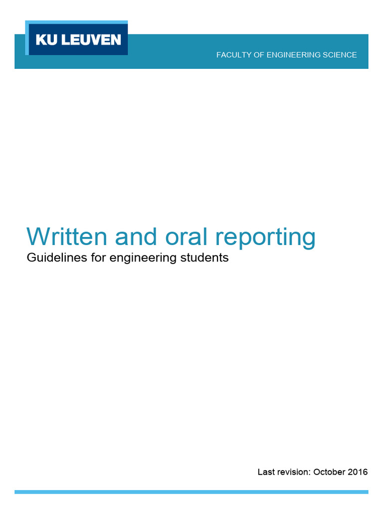 Written and Oral Reporting Manual Firw | PDF | Methodology | Citation