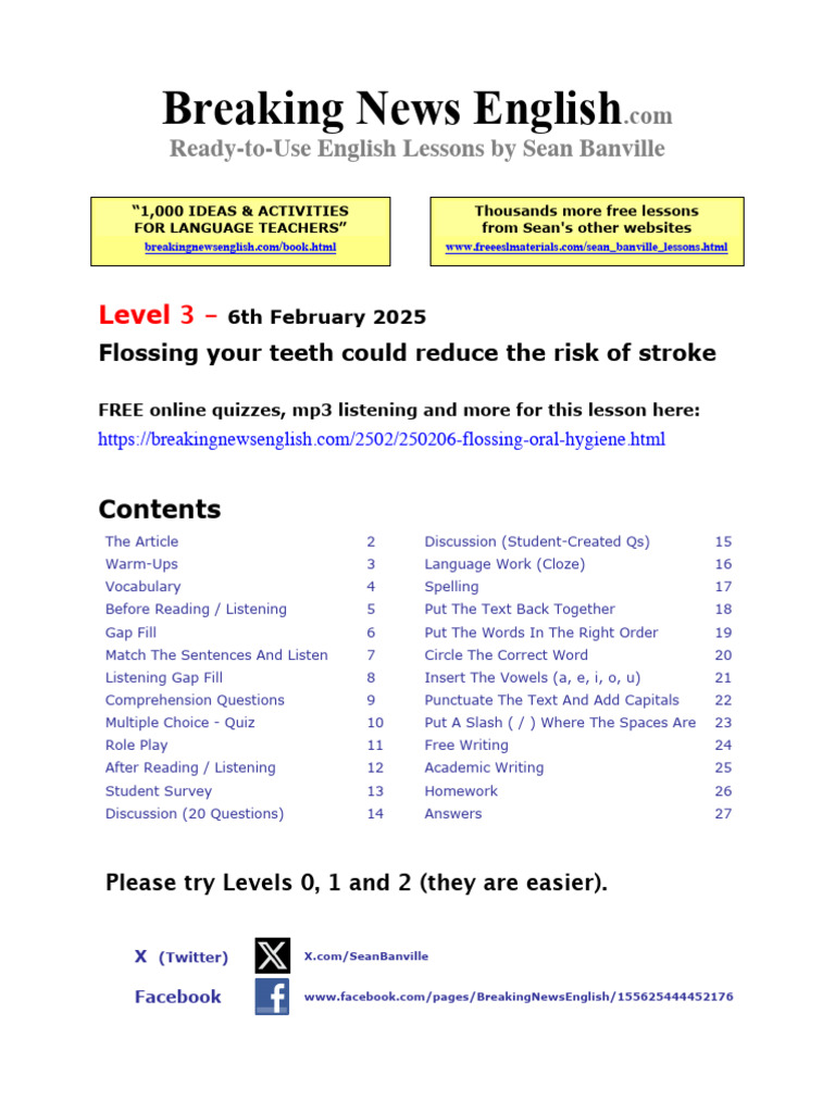 READING 3-Flossing-Oral-Hygiene | PDF | Oral Hygiene | Human Tooth