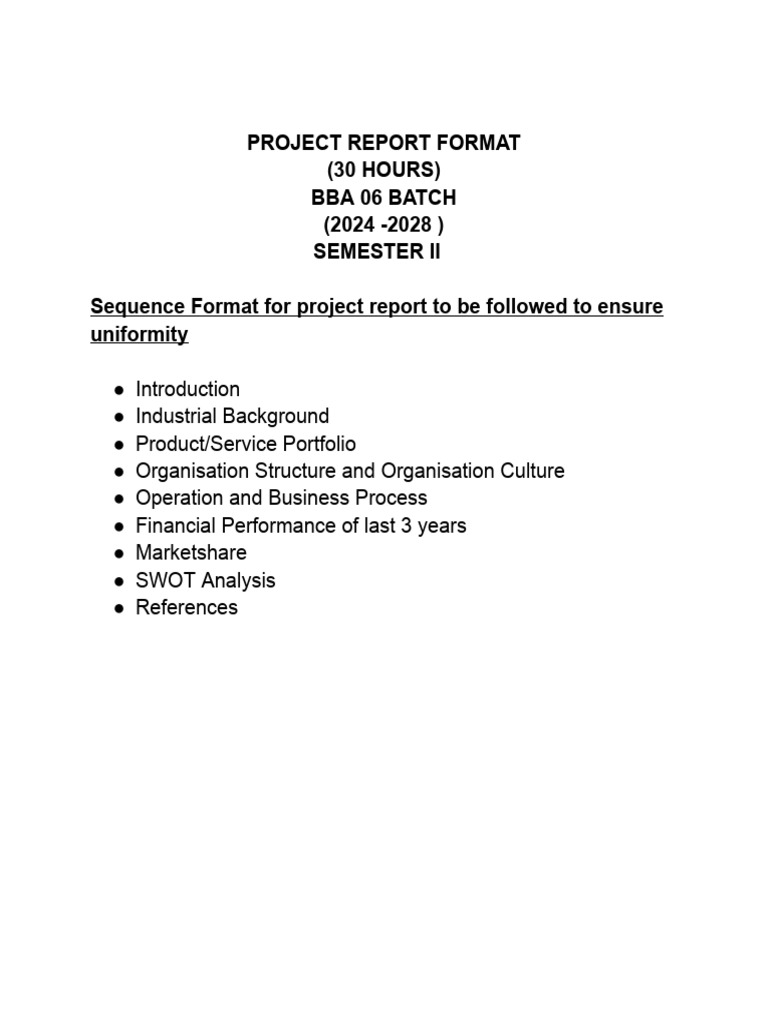 Project Report Format | PDF