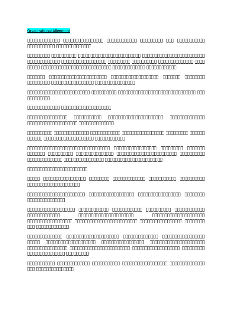 Organizational Alignment | PDF