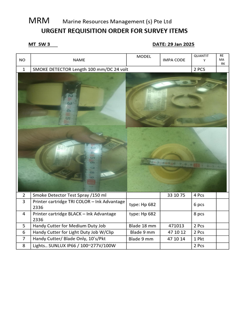 Sw3 Urgent Requisition Order | PDF