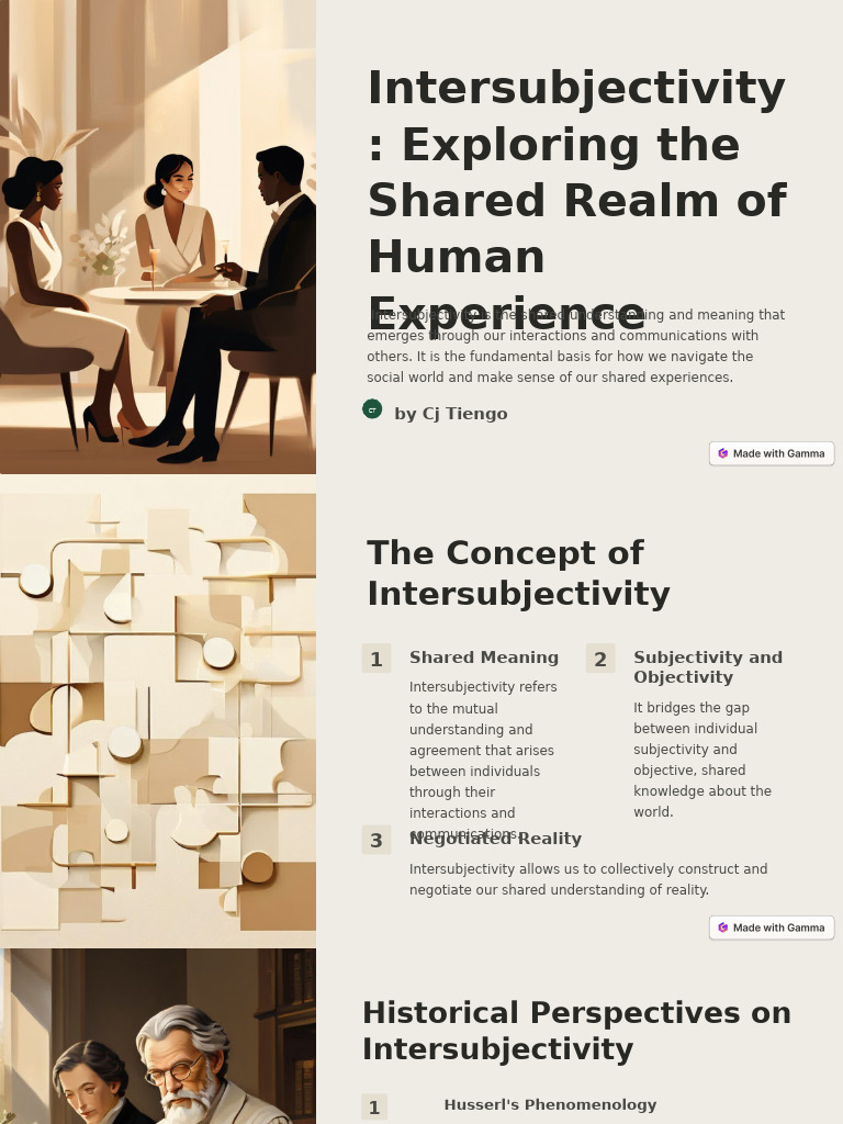 Understanding Intersubjectivity in Human Experience | PDF ...