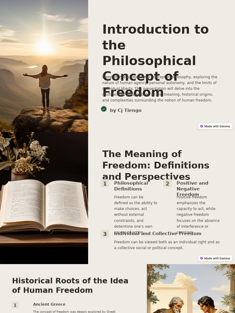 Introduction To The Philosophical Concept of Freedom | PDF | Free Will ...
