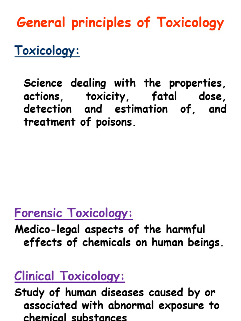 Principles of Toxicology Overview | PDF | Poison | Drugs