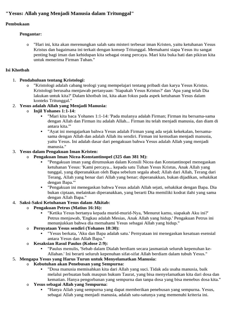 ketuhanan Yesus | PDF