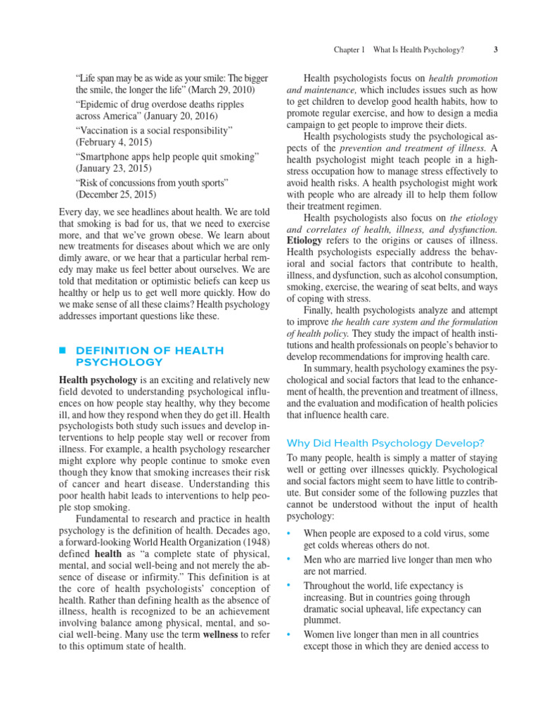Understanding Health Psychology | PDF | Health Psychology | Respiratory ...