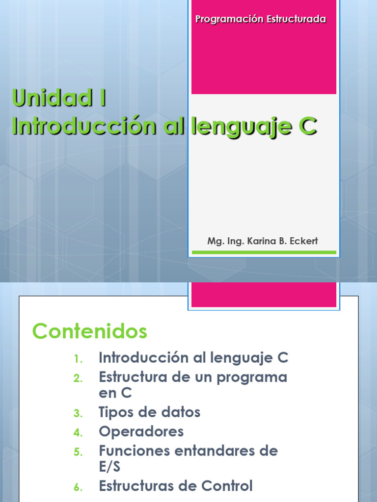 1 - Introduccion Al Lenguaje C | PDF | C (lenguaje de programación) | Desarrollo de software