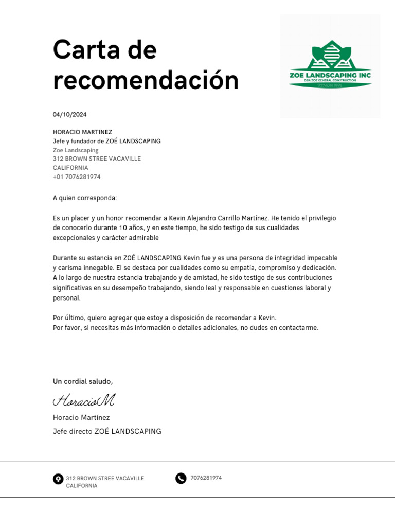 Zoé Landscaping Horacio | PDF