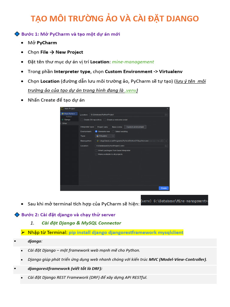 Guide_Step2-setupDjangoEnv | PDF