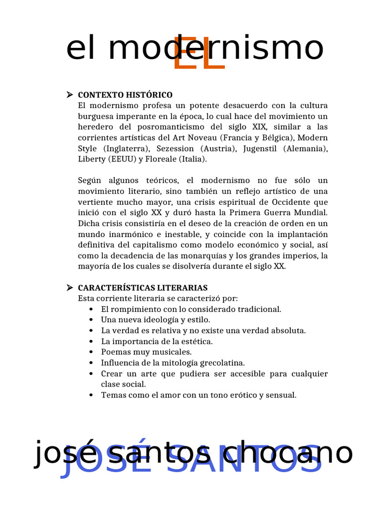 Modernismo: Ideología y Temas Clave | PDF | Art Nouveau
