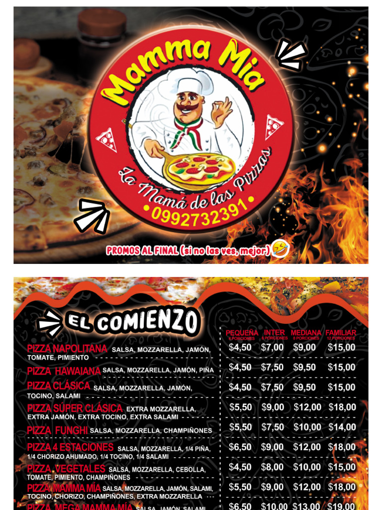 MENU MAMMA MIA | PDF