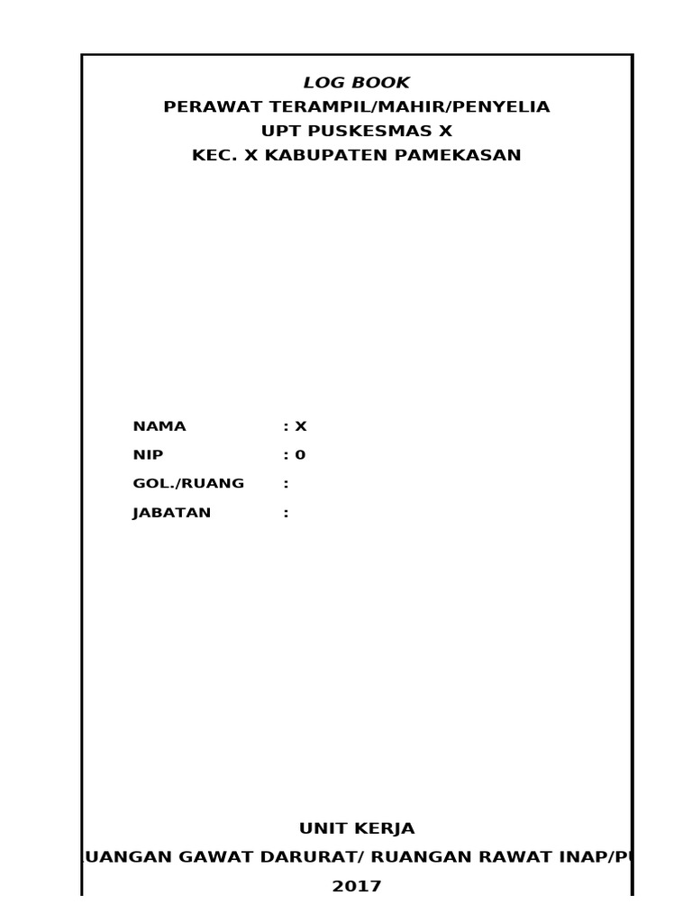 Contoh LOGBOOK | PDF