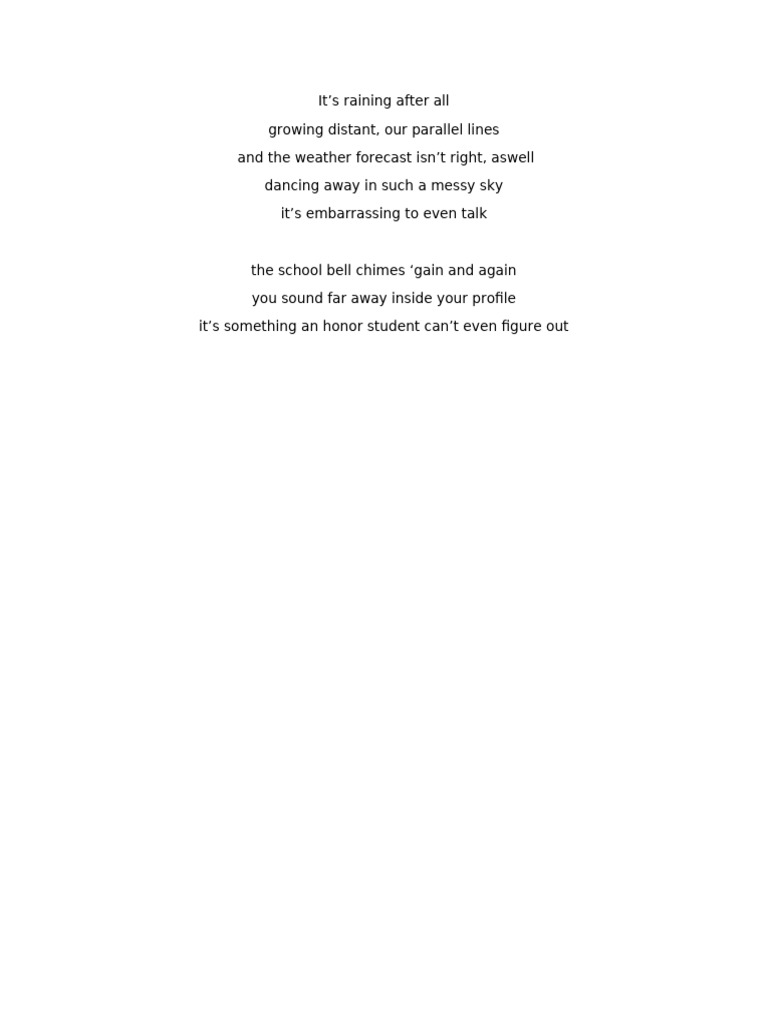 It's Raining Afterall | PDF