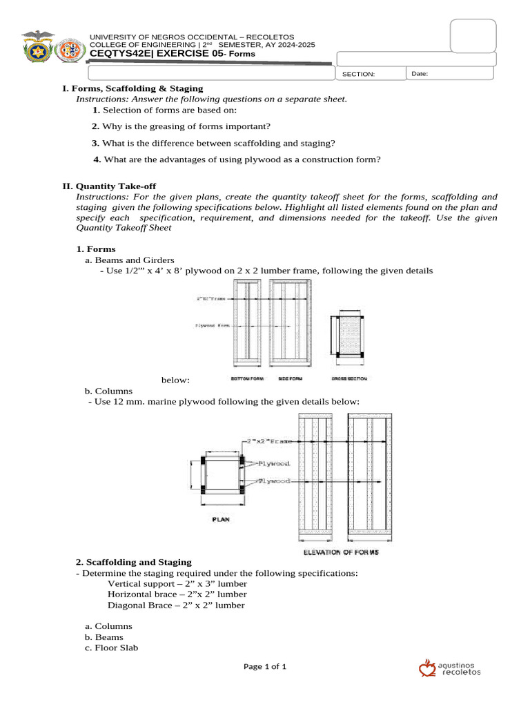Exercise05 CEQTYS42E Forms and Scaffoldings | PDF