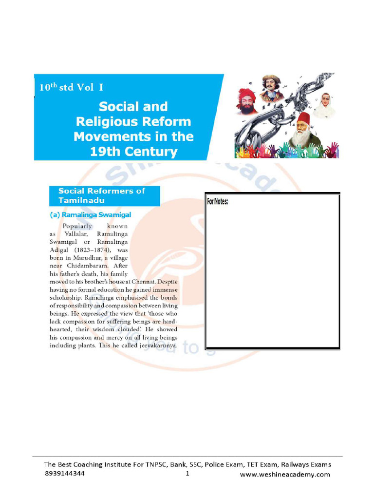 National Renaissance Social & Religious Reform Movements - EM | PDF