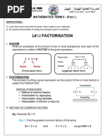 Gr9 Maths Factorisation MEMO | PDF | Mathematics | Arithmetic