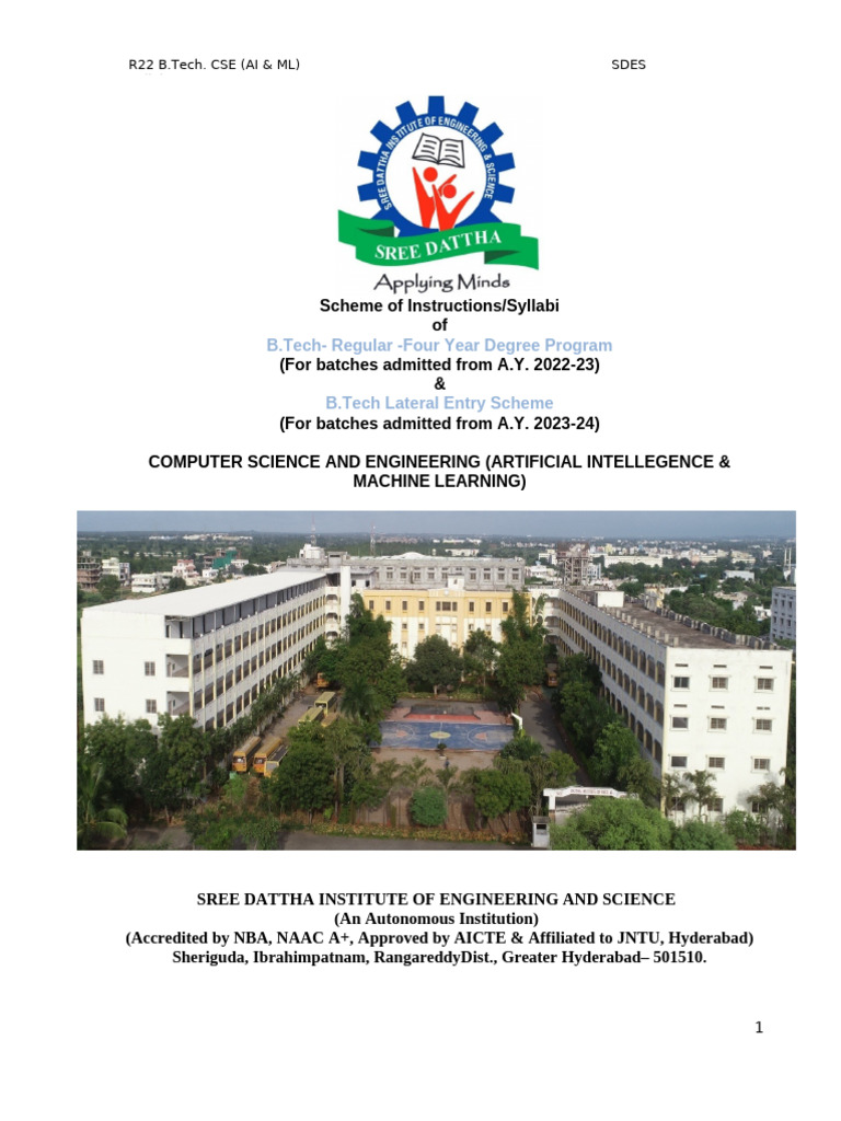 Cse (Aiml) Syllabus 16-07-2024 | PDF | Computer Network | Machine Learning