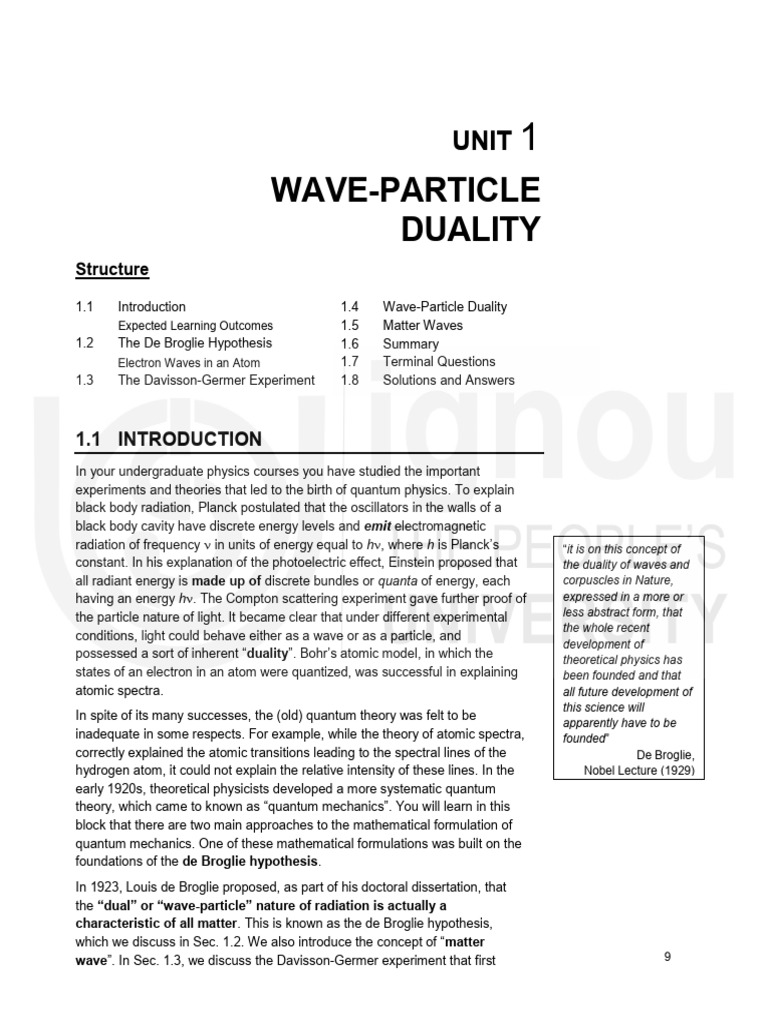 Wave-Particle Duality Explained | PDF | Waves | Electron