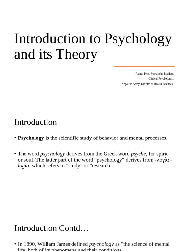 Introduction To Psychology | PDF | Psychology | Unconscious Mind