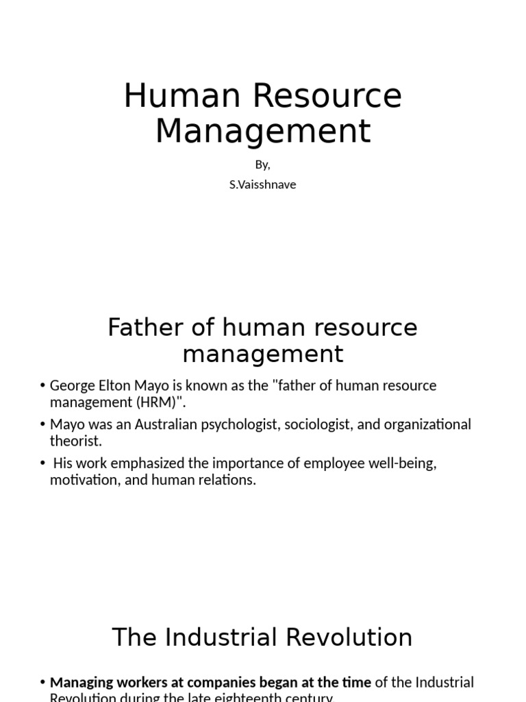 George Elton Mayo: HRM Pioneer | PDF | Employment | Labour Economics
