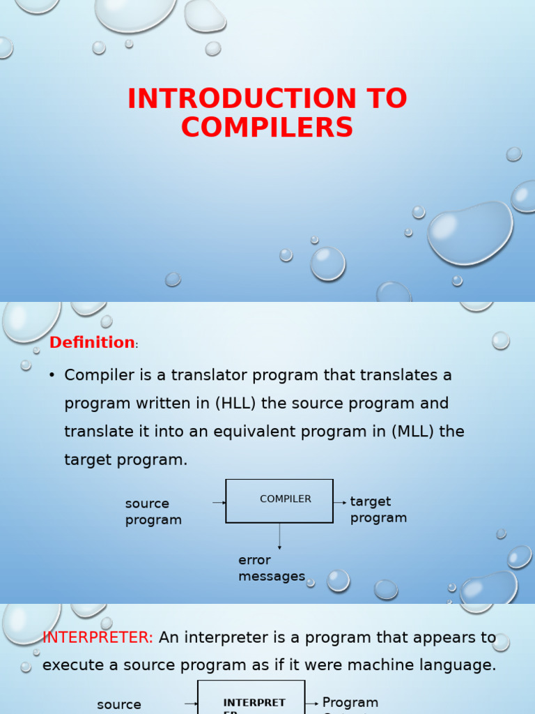 Introduction to Compilers | PDF
