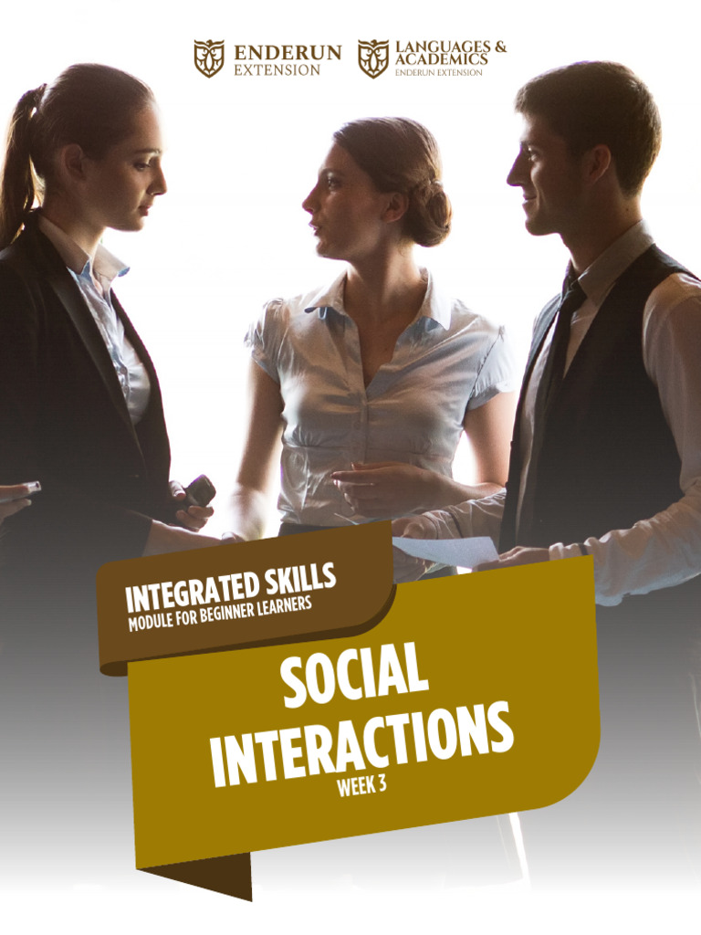 [Week 3] Social Interactions | PDF | Adjective | Drawing