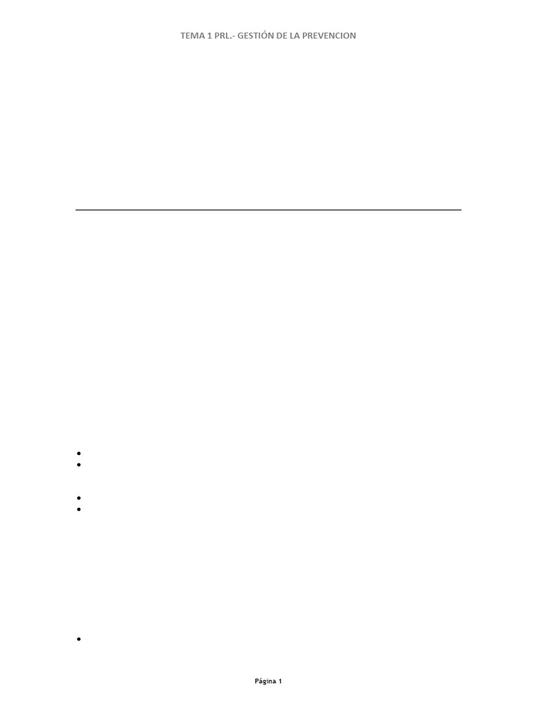 1 PRL-TEMA 1 - Gestion - Prevencion-Evaluacion - Riesgos | PDF | Riesgo | Evaluación de riesgos
