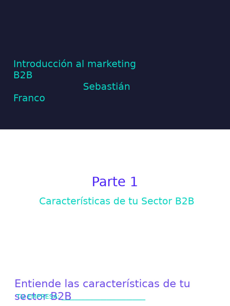 Plantilla para Proyecto Final Introduccion Al Marketing b2b | PDF