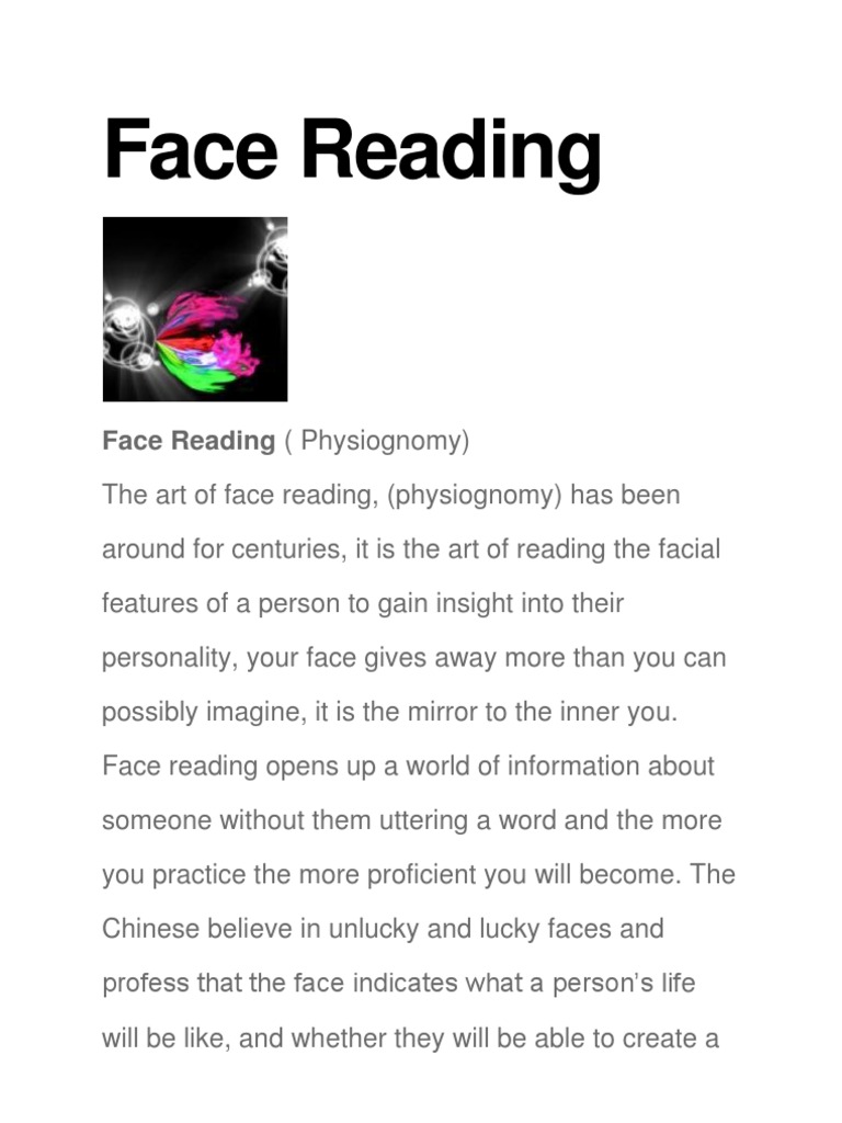 Face Reading (Physiognomy) | PDF | Eyebrow | Anger