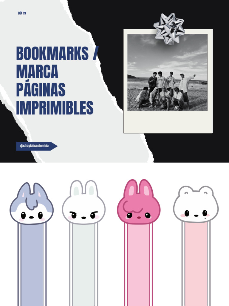 Día 19: Bookmarks y Páginas Imprimibles | PDF