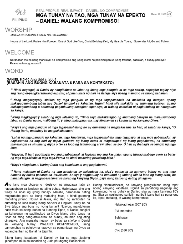 03.16.25 4Ws Filipino REAL PEOPLE REAL IMPACT DANIEL - NO COMPROMISE 4 ...