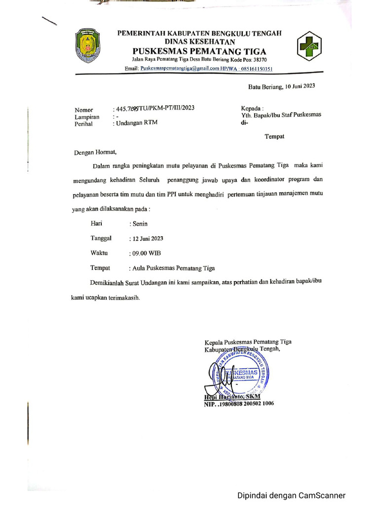1.6.3.e.2 UNDANGAN RTM | PDF